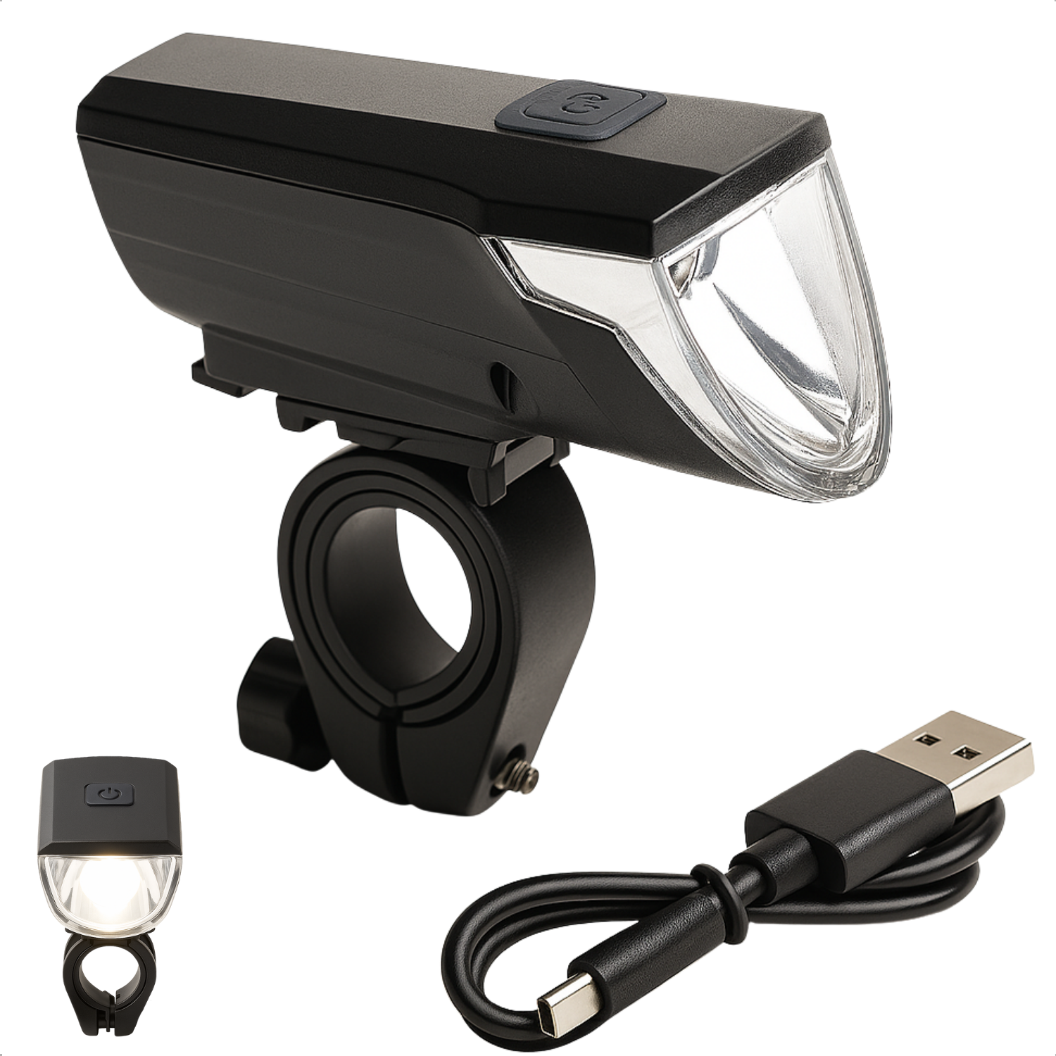 Cheqo® LED Fietslamp USB-C Oplaadbaar - STVZO-Goedgekeurd - Fietsverli